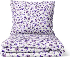 Krepové prodloužené povlečení Macešky Velikost: 140 x 220 + 70 x 90