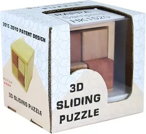 Dřevěný 3D hlavolam kostka v krabičce / Hlavolam / dřevo / od 3 let