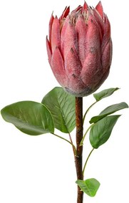 Růžová umělá dekorace květina Protea - 10*10*65 cm