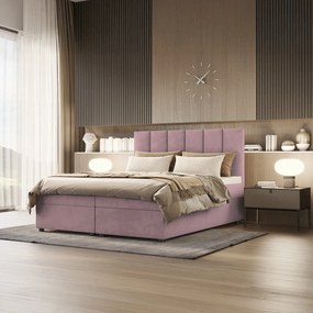 SFAB Kontinentální čalouněná postel VENUS (180x200 cm) Látka Velutto: Šedá (Velutto 18)