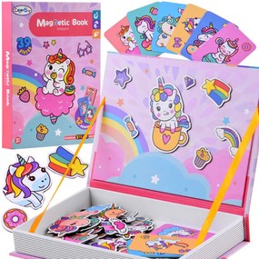Color day Magnetické puzzle Jednorožci 39 dílků