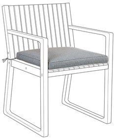 Polštář na židli šedý SASSARI Beliani