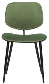 Zelená sametová jídelní židle Jackie – WOOOD