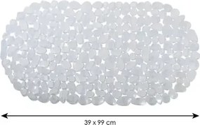 MSV GALETS protiskluzová podložka do vany průhledná / PVC / 99 x 39 cm