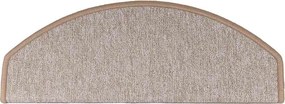 Schodové rohože 15 ks 65 x 24 x 4 cm světle hnědé, půlkulaté, velké 133886