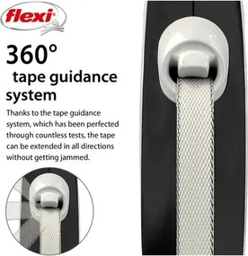 Flexi Comfort S pásek 5m černé / Vodítko