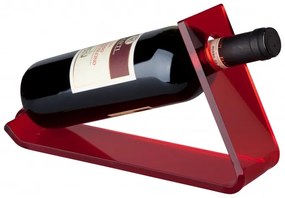 by inspire Stojan na láhev vína (27,5x33x17 cm) - červený