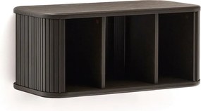 Tmavě hnědá závěsná skříňka pod umyvadlo v dekoru jasanu 90x40 cm Mailen – Kave Home