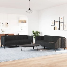 2dílná sedací souprava černá textil 3209240