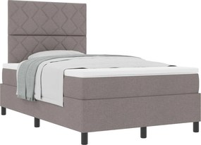 Postel s boxspringem s čelo Taupe 120 x 190 cm textil 3339452