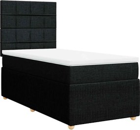 Box spring postel s matrací černá 80 x 200 cm textil 3294185