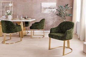 Designová jídelní židle Napayshni tmavozelená