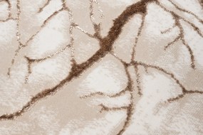 Jednoduchý moderní koberec béžový s hnědým motivem Šířka: 160 cm | Délka: 230 cm