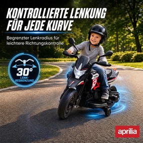 AIYAPLAY dětská elektrická motorka Aprilia 6 V, červená