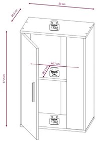 Obývací stěna BRICK hnědá/černá
