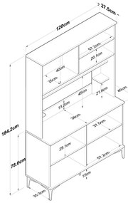 Skříň Jevy Walnut and White