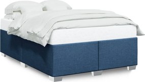 Rám postele bez matrace modrý 140 x 200 cm textil 3284484