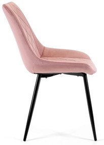 Čalouněná designová židle Justina růžová