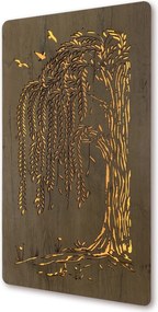 Li-Go "Vrba" světelný obraz 230V 55x100 cm provedení povrchu: dub světlý