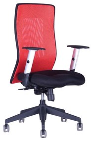Office Pro Kancelářská židle CALYPSO GRAND bez podhlavníku Barva sedáku: 1111 černá, Barva opěráku: 13A11 červená
