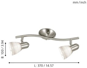 EGLO 88473 - Bodové svítidlo DAKAR 1 2xE14/40W