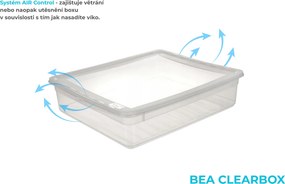 Keeeper Úložný box s víkem (má 2 funkce) BEA Clearbox 11L, 39 x 29,5 x 16 cm