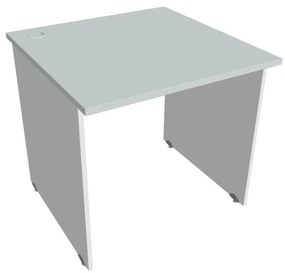 Stůl pracovní rovný 80 cm - Hobis Gate GS 800 Dekor stolové desky: šedá, Dekor lamino podnože: bílá