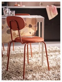 KUCHYŇSKÁ POLSTROVANÁ ŽIDLE IKEA OSTANO červenohnědá