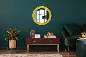 Kulaté dekorativní zrcadlo Citronový vzor fi 60 cm