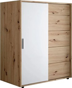 Komoda 1dv 5šx (Bílá / Dub artisan) Case