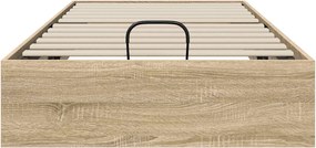 Ottoman postel Sonoma dub 193 x 90 x 25 cm Dřevěný materiál 3409295