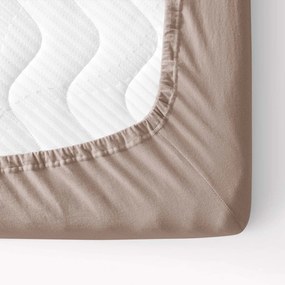 Goldea jersey elastické prostěradlo - hnědé 90 x 200 cm