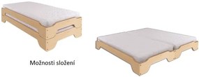 Drewmax Dřevěná postel 90x200 LK138 gray