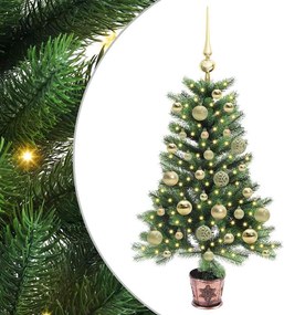 Vánoční stromeček s 150 LED diodami s stojanem Zelená 90 cm PE 3396304