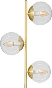 Stojací lampa COL, zlatá koule, výš, 162 cm
