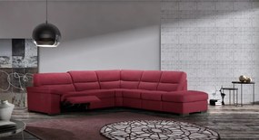 Pregio Italia sofa&relax Polohovací sedací souprava SHINE Provedení: 3 místná + lehátko, Vzorník látek: tekno fibra 11 brown