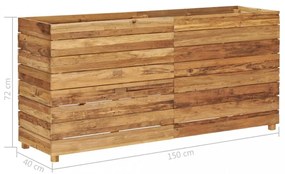 Zahradní truhlík teakové dřevo Dekorhome 150x40x72 cm