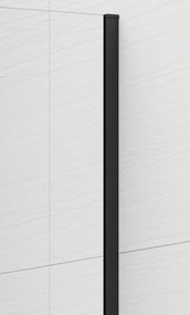 Polysan ESCA BLACK MATT jednodílná sprchová zástěna k instalaci ke stěně, matné sklo, 1500 mm ES1115-02