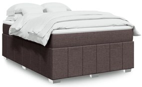 Box spring postel s matrací tmavě hnědá 140x200 cm textil 3285480