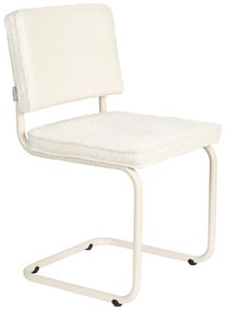OnaDnes -20% Bílá čalouněná jídelní židle ZUIVER RIDGE SOFT