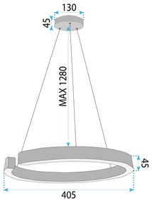 Toolight Závěsné LED osvětlení E21 LHJ052-CP1 C kartáčovaná zlatá