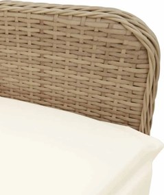 5dílný zahradní bistro set s poduškami hnědý polyratan 3277210