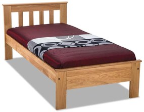 Krajča Jednolůžková postel z masivu Simona 120 x 200 cm Povrchová úprava: Bílá, Druh dřeva: Borovice
