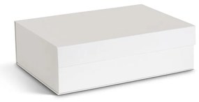 Bílé kartonové úložné boxy v sadě 3 ks s víkem/dekorativní 42,5x29,5x13 cm Kian Paper Laminate – Bigso