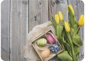Prostírání na stůl  - Velikonoční vajíčka s tulipány