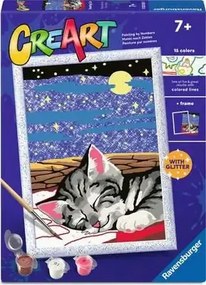 Ravensburger 120232629 CreArt Zasněná kočička (se třpytkami) / věk od: