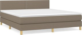 Box spring postel s matrací taupe 180x200 cm textil 3140557