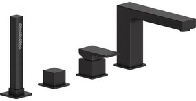 Mexen CUBE - vanová baterie 4-otvorová, Černá, 72932-70