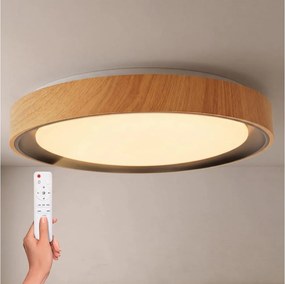 Brilagi - LED Stmív. strop. svítidlo FLOCO LED/48W/230V pr. 40 cm dřevo/černá+DO