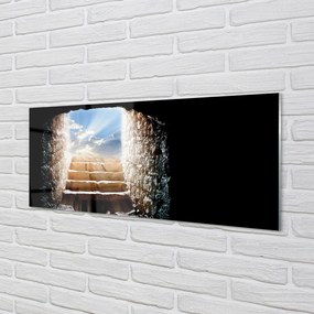 akrylový obraz schody slunce 120x60 cm